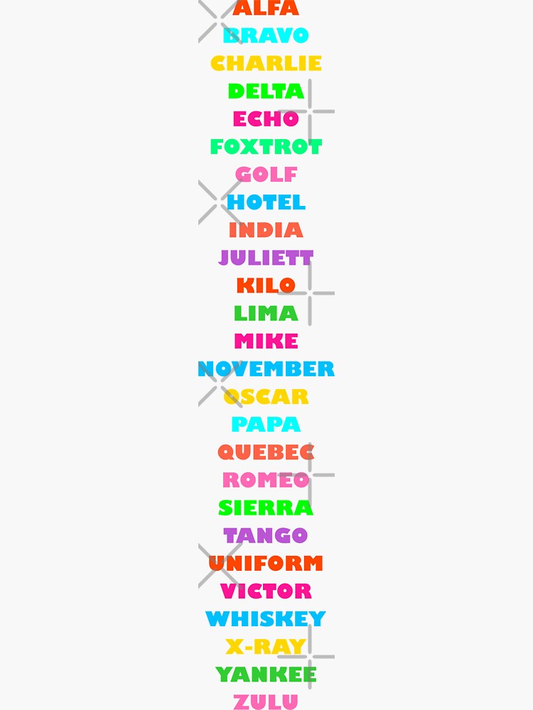 "Pilot Alphabet for Kids" Sticker for Sale by AnnSign | Redbubble