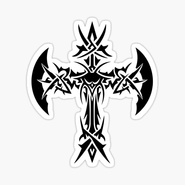 "bladee Cold Visions Cross #RED CROSS" Sticker for Sale by aalb1n ...