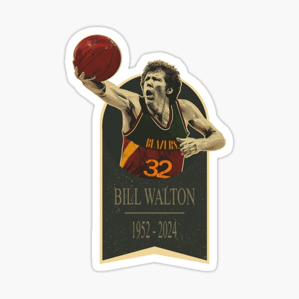 "Bill Walton Basketball Vintage Logo" Sticker for Sale by TeeWhisperer ...