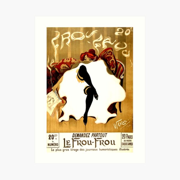 "FROU FROU : Vintage 1900 Magazine Advertising Print" Art Print for ...
