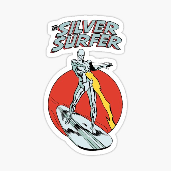 "The Silver Surfer Retro" Sticker for Sale by arfabasoko | Redbubble