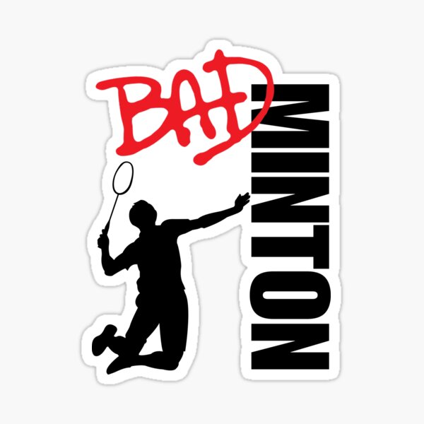 "funny badminton funny shuttlecock badminton racquet" Sticker for Sale ...