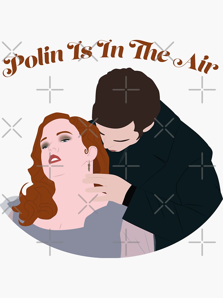 "Polin Is In The Air Colin & Penelope Bridgerton Netflix" Sticker for ...
