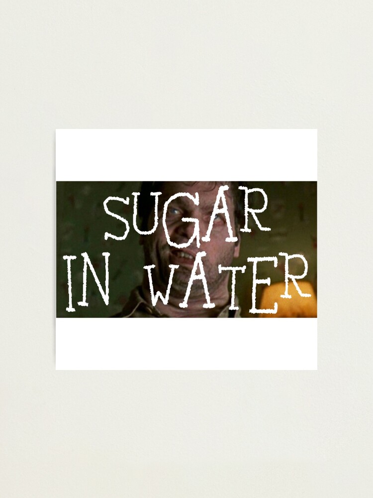 "Edgar Sugar in Water MIB Transparent Letters" Photographic Print for ...
