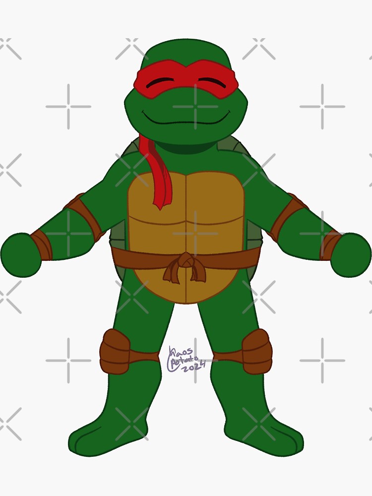 "Goofy Fighter Turtle" Sticker for Sale by Chaos-Potato | Redbubble