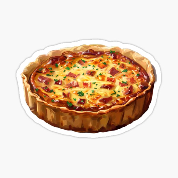 "Quiche Lorraine" Sticker for Sale by herculeng | Redbubble