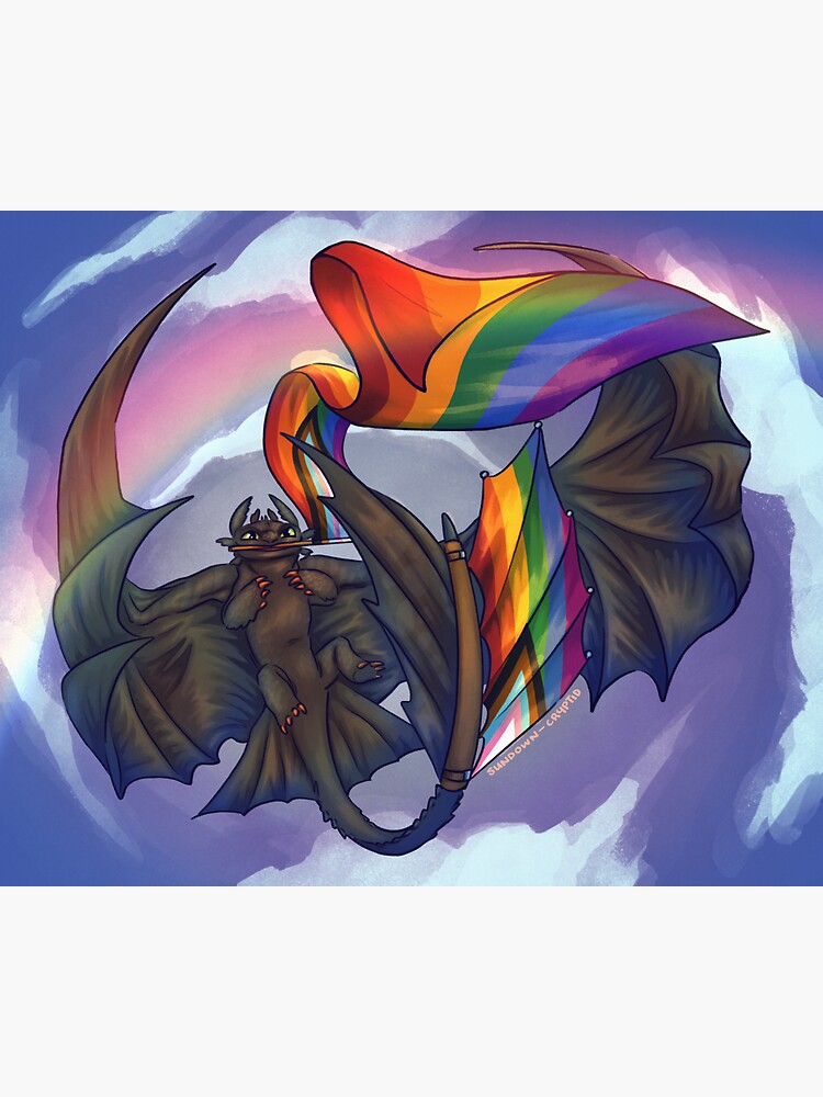 "Toothless Rainbow Pride 2024" Sticker for Sale by eventidecryptid ...