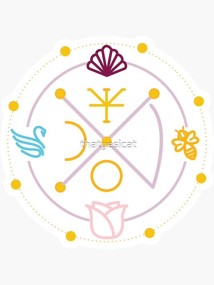 "Aphrodite Venus Sigil by Yesi Rose - Beach Day" Sticker for Sale by ...