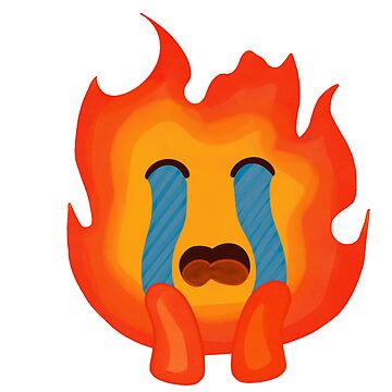 "Crying Fire Emote " Sticker for Sale by medusabynightCC | Redbubble