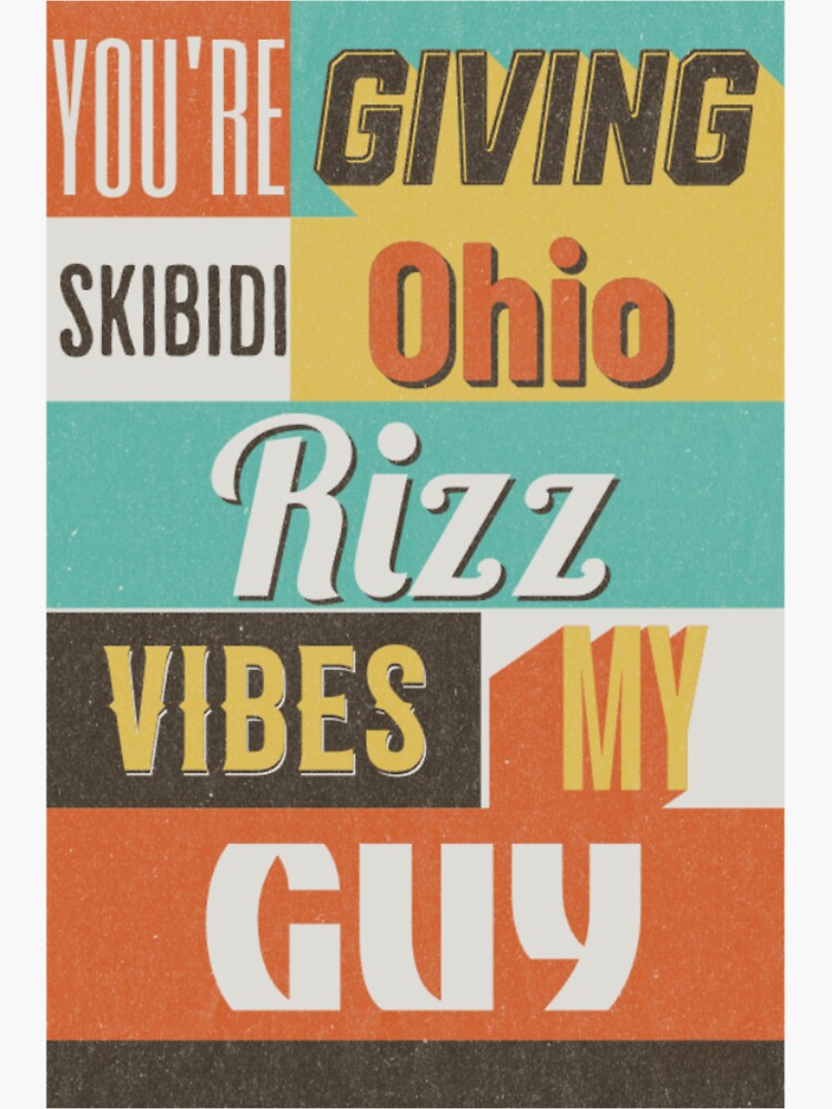 "Skibidi Ohio Rizz" Sticker for Sale by VenomReign | Redbubble
