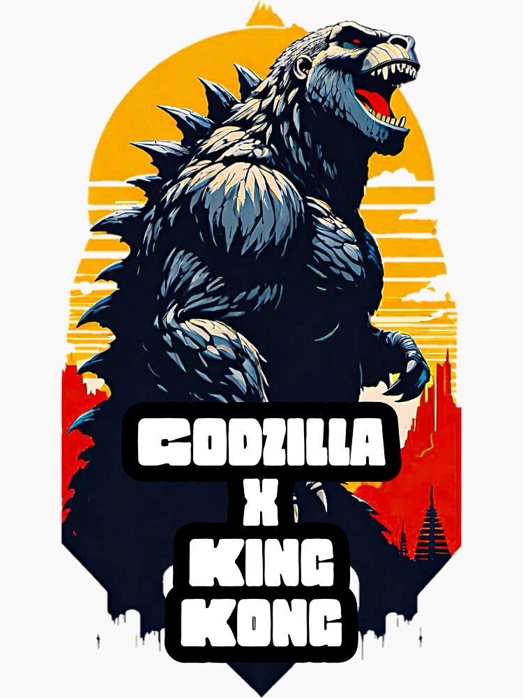 "Sunset Godzilla x Kong" Sticker for Sale by apexrodex | Redbubble