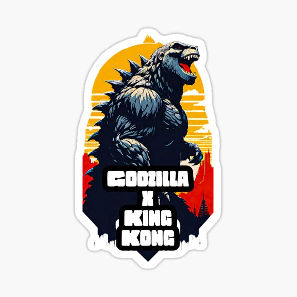 "Sunset Godzilla x Kong" Sticker for Sale by apexrodex | Redbubble