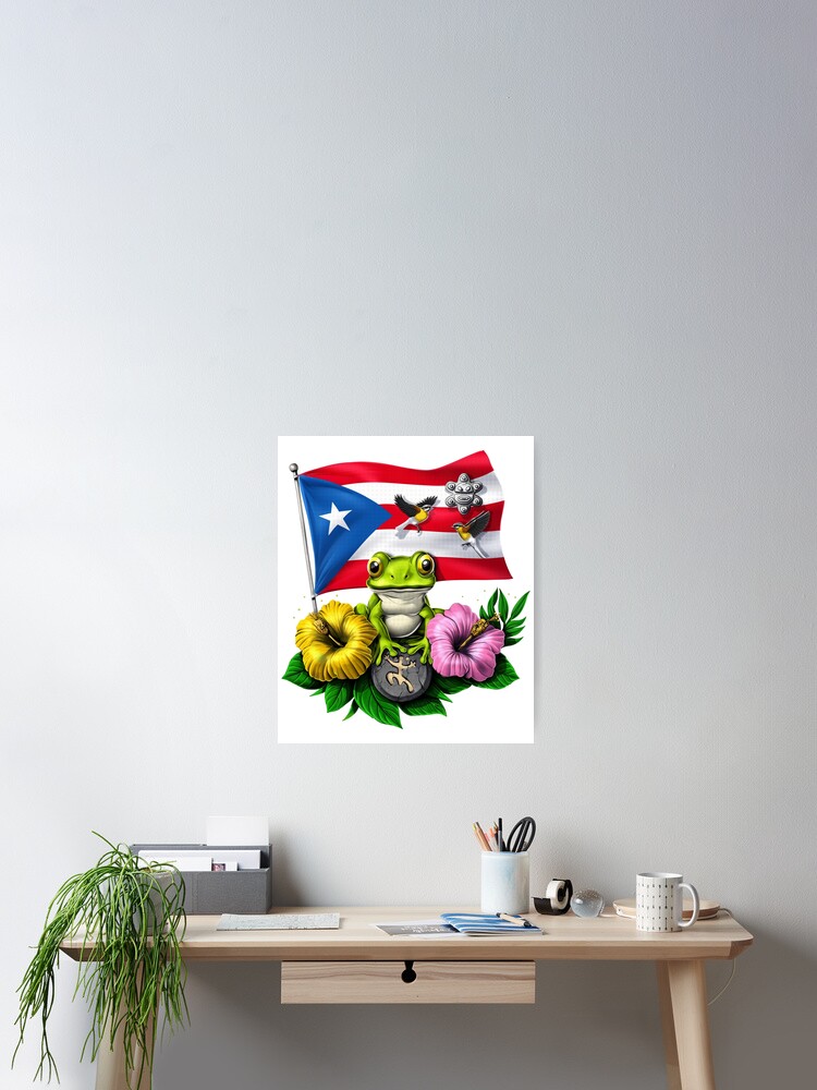 "Puerto Rico Boricua Flag" Poster for Sale by Nikolay Lachezarov ...