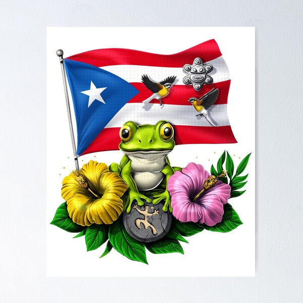 "Puerto Rico Boricua Flag" Poster for Sale by Nikolay Lachezarov ...