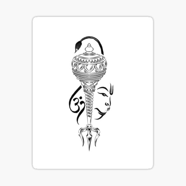 "Trishul With Om and Hanuman Gada trending printed t shirts T-Shirt ...
