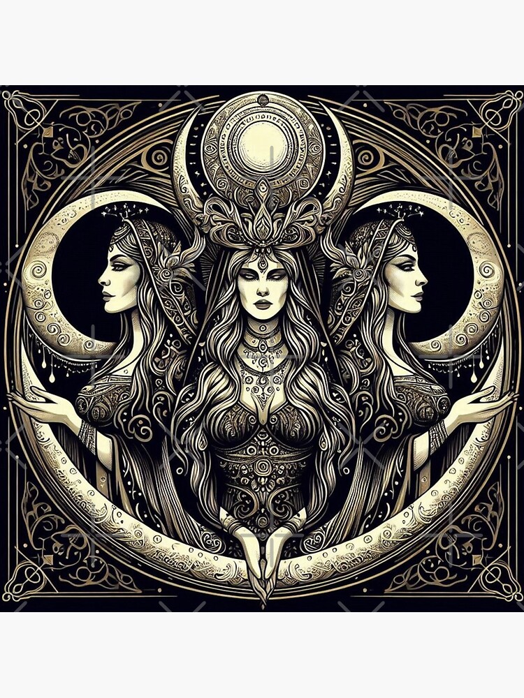 "Mother, Maiden, Crone -Triple Moon Goddess" Sticker for Sale by ...