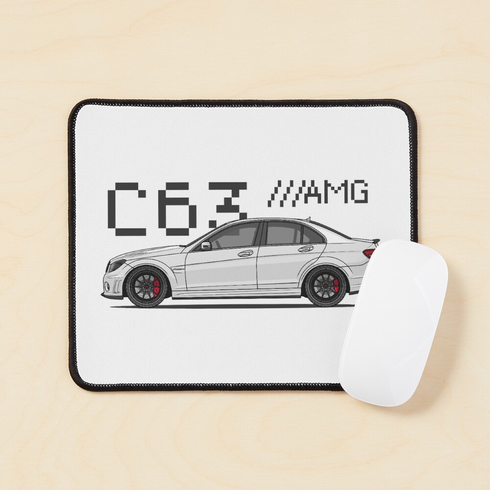 "C63 AMG W204 90's Pixel Art (White)" Sticker for Sale by kacar-draw ...