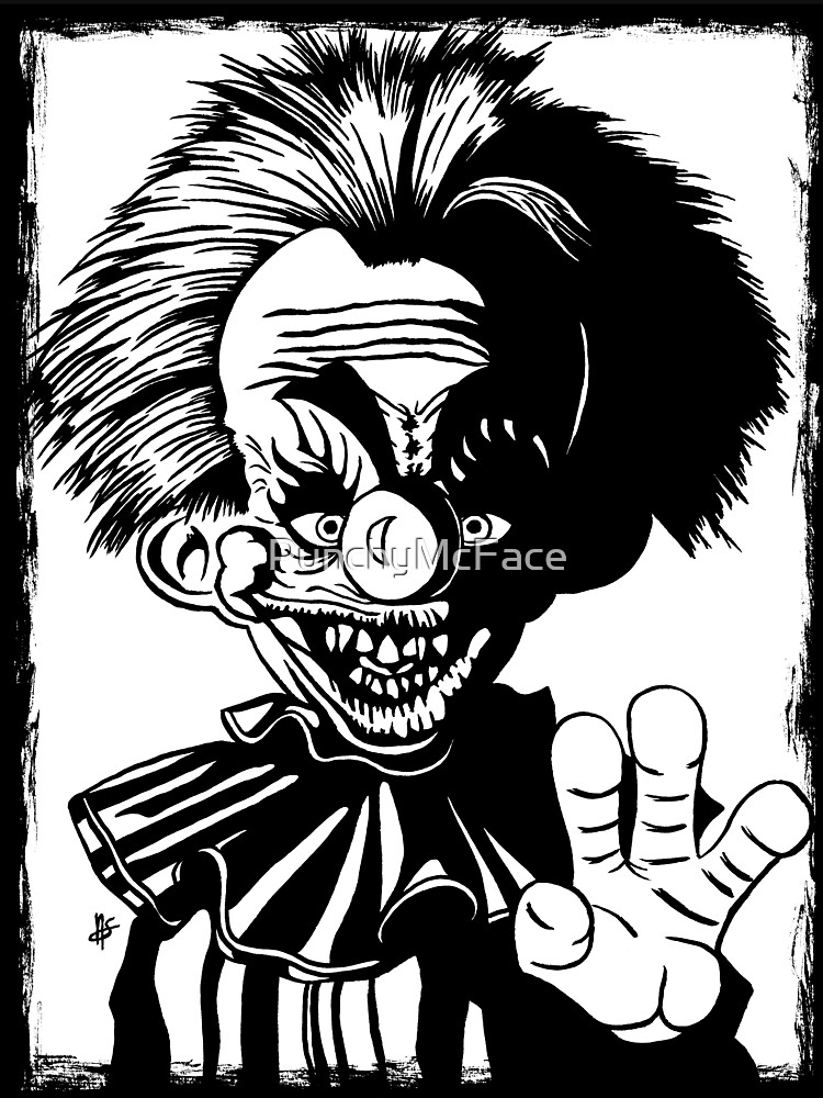 "Alien Clown" T-shirt for Sale by PunchyMcFace | Redbubble | horror t ...
