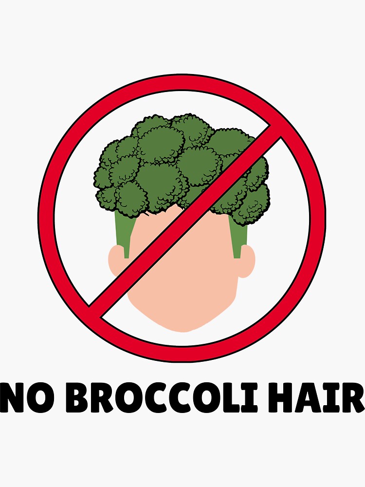 "No Broccoli Hair Anti Broccoli Hair Gen Z" Sticker for Sale by ...