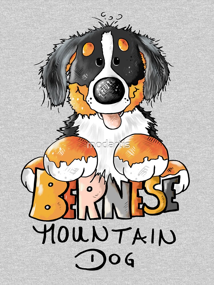 "Cute Bernese Mountain Dog Puppy - Dogs - Comic - Gift" T-shirt by ...