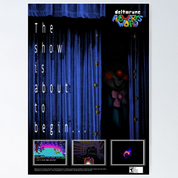 "DELTARUNE Flowery's World - 2000s Magazine Ad Style Print" Poster for ...