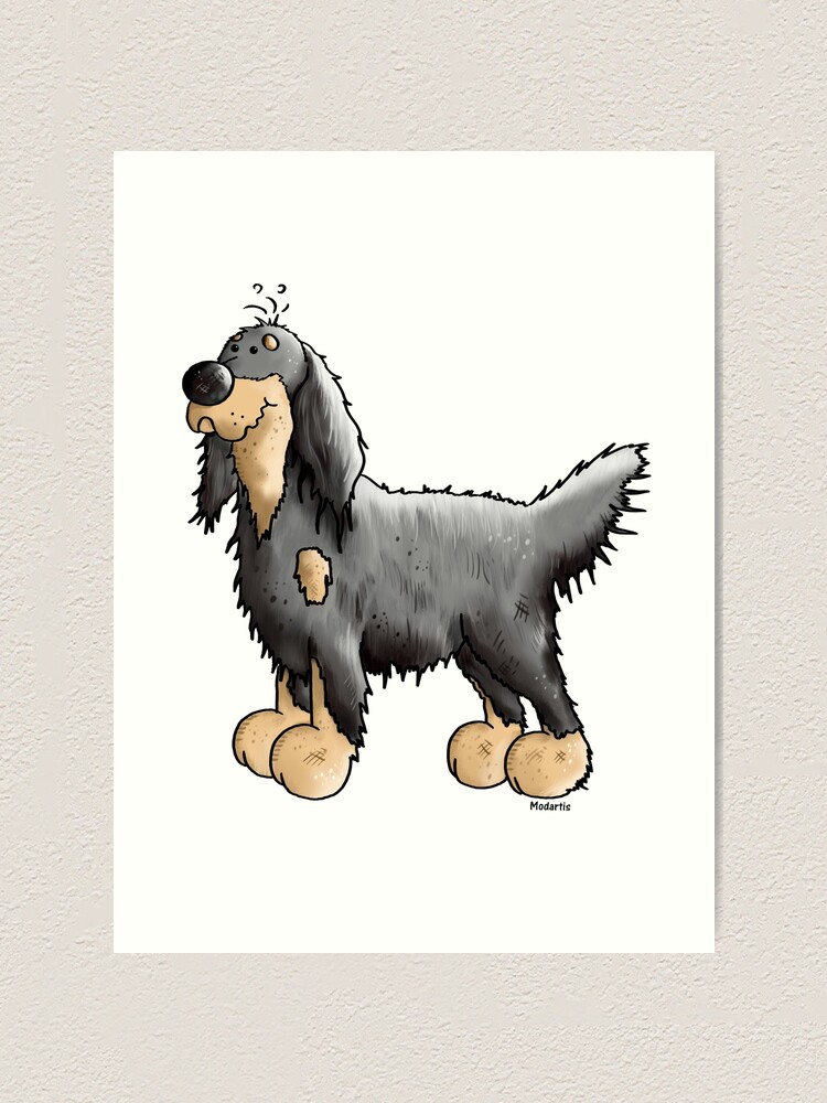 "Happy Gordon Setter Dog Cartoon" Kunstdruck von modartis | Redbubble