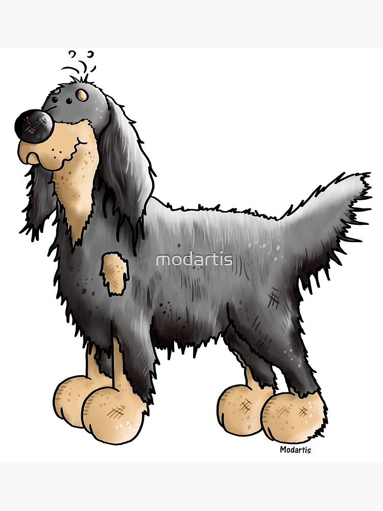 "Happy Gordon Setter Dog Cartoon" Kunstdruck von modartis | Redbubble