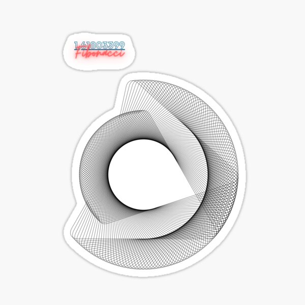 "Fibonacci Spiral Illusion, Golden Ratio, abstract" Sticker for Sale by ...