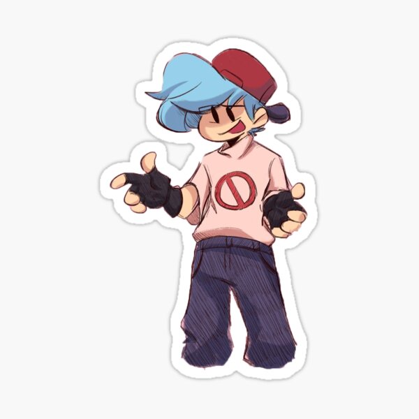 "fnf bf" Sticker for Sale by SmithDarius | Redbubble