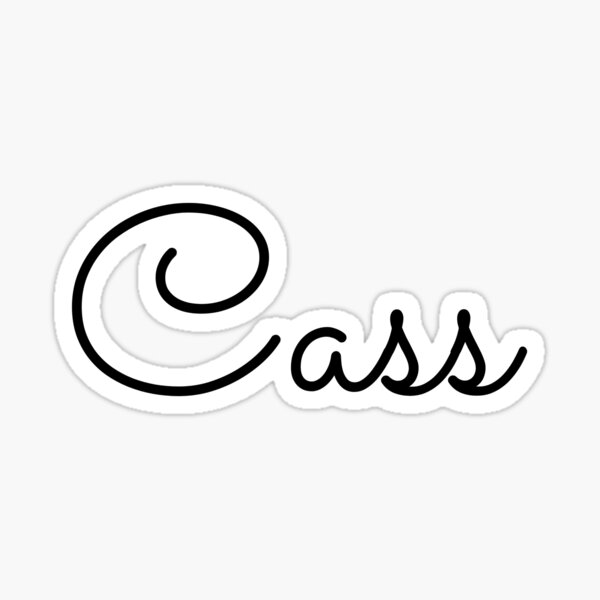 "Writing Cass Name Label " Sticker for Sale by NormadWorld | Redbubble