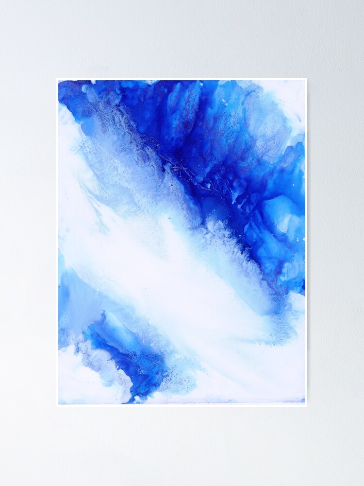 "White and Blue" Poster for Sale by marilynroejoe | Redbubble