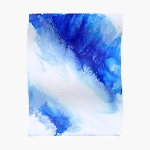 "White and Blue" Poster for Sale by marilynroejoe | Redbubble