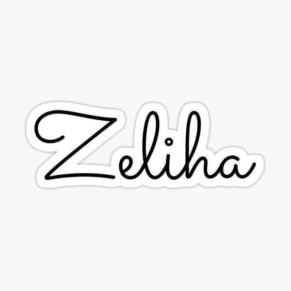 "Writing Zeliha Name Label " Sticker for Sale by NormadWorld | Redbubble