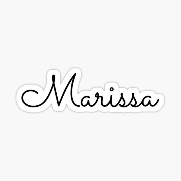 "Writing Marissa Name Label " Sticker for Sale by NormadWorld | Redbubble