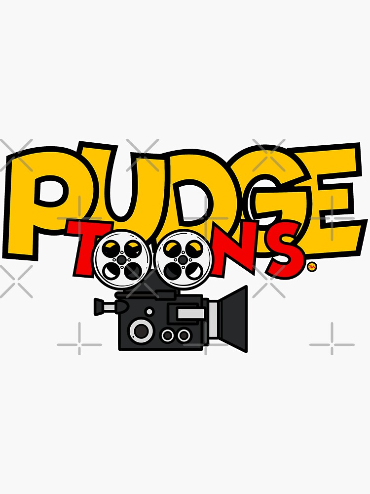 "Pudge Toons Logo “Re-Tuned”" Sticker for Sale by thepudgester00 ...
