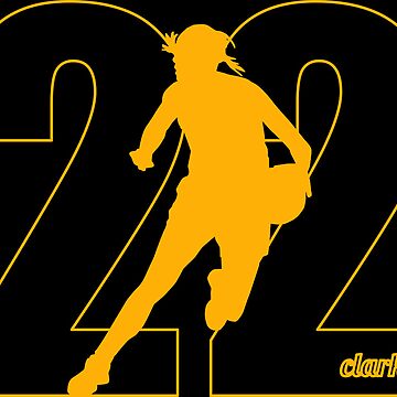 "Caitlin Clark Jersey Number 22 and Silhouette" Sticker for Sale by ...