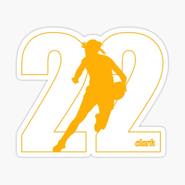 "Caitlin Clark Jersey Number 22 and Silhouette" Sticker for Sale by ...