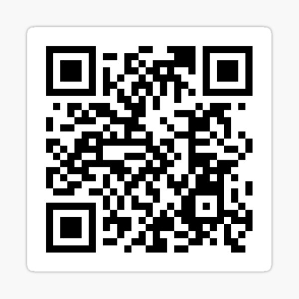 "Rick roll qr code" Sticker for Sale by DarkenFusion | Redbubble