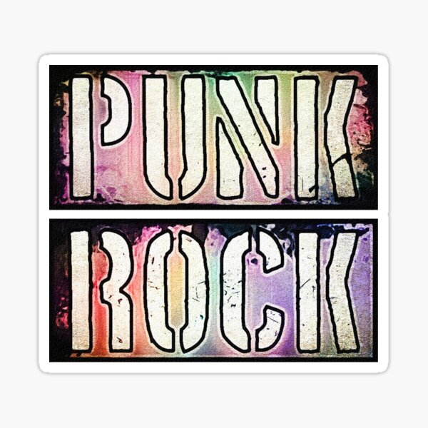 "PUNK ROCK" Sticker for Sale by BobbyG305 | Redbubble