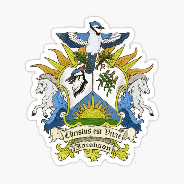 "Jacobson Family Crest" Sticker for Sale by Ultraceratops | Redbubble