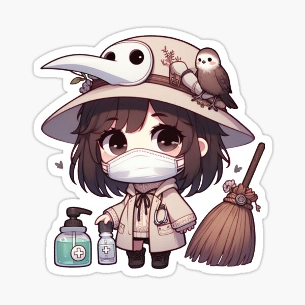 "Character Chibi Series - Cute Plague Doctor Chan 002" Sticker for Sale ...