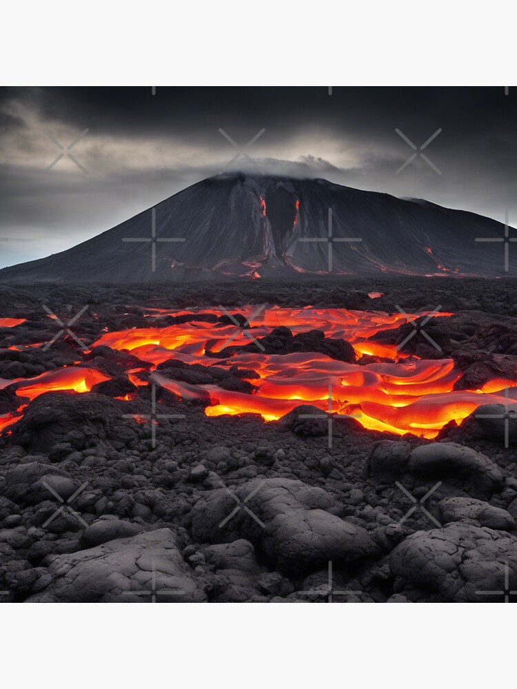 "volcano eruption" Sticker for Sale by artistry2024 | Redbubble