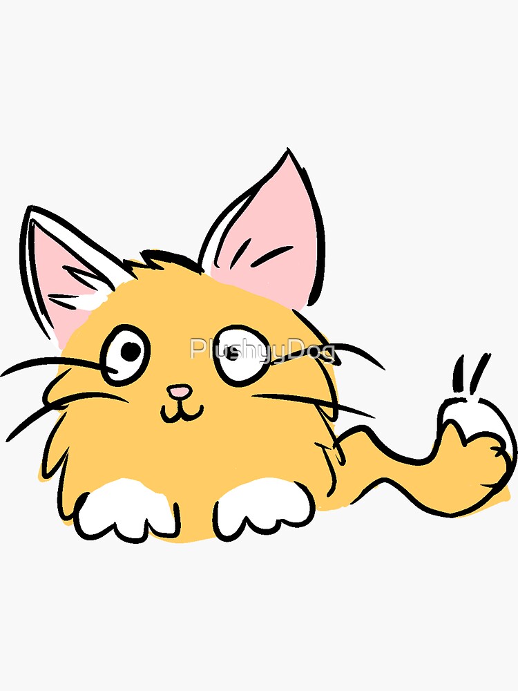 "microsoft bob Assistant cat - Chaos" Sticker for Sale by PlushyyDog ...