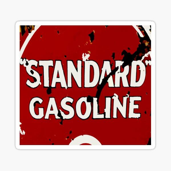 "STANDARD OIL GASOLINE VINTAGE SIGN" Sticker for Sale by Overthetopsm ...