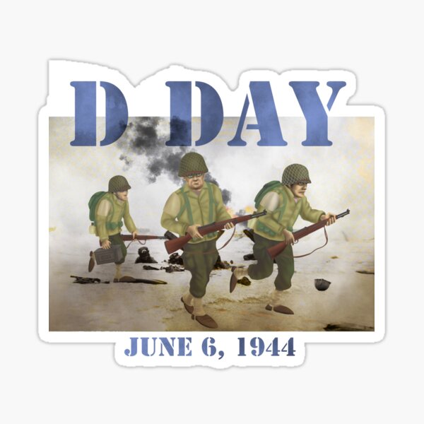 "D-Day Landings 80th Anniversary" Sticker for Sale by minddrone | Redbubble