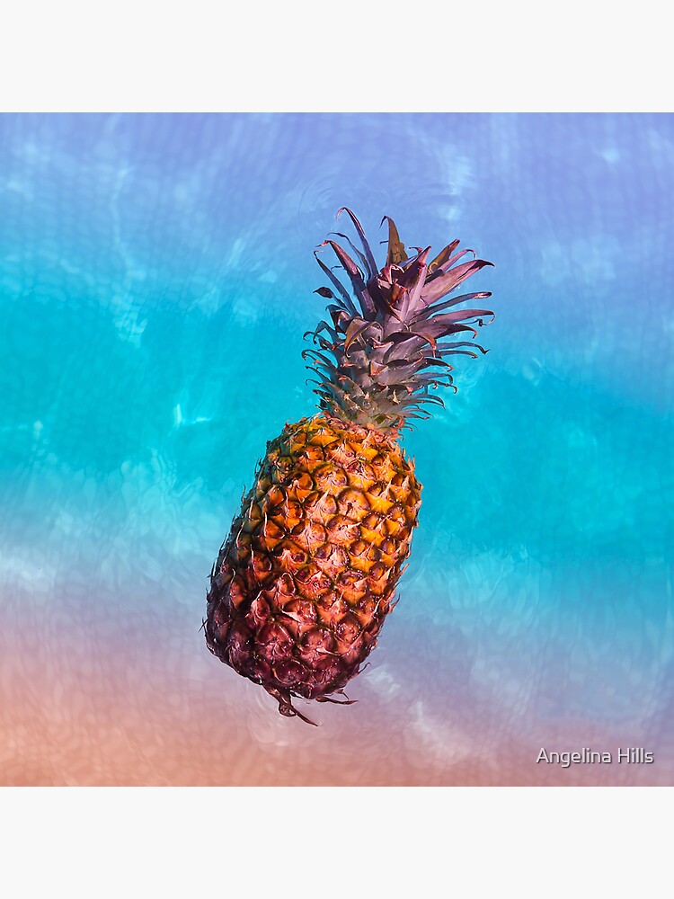"Rainbow Floating Pineapple" Sticker by alohaportraits | Redbubble