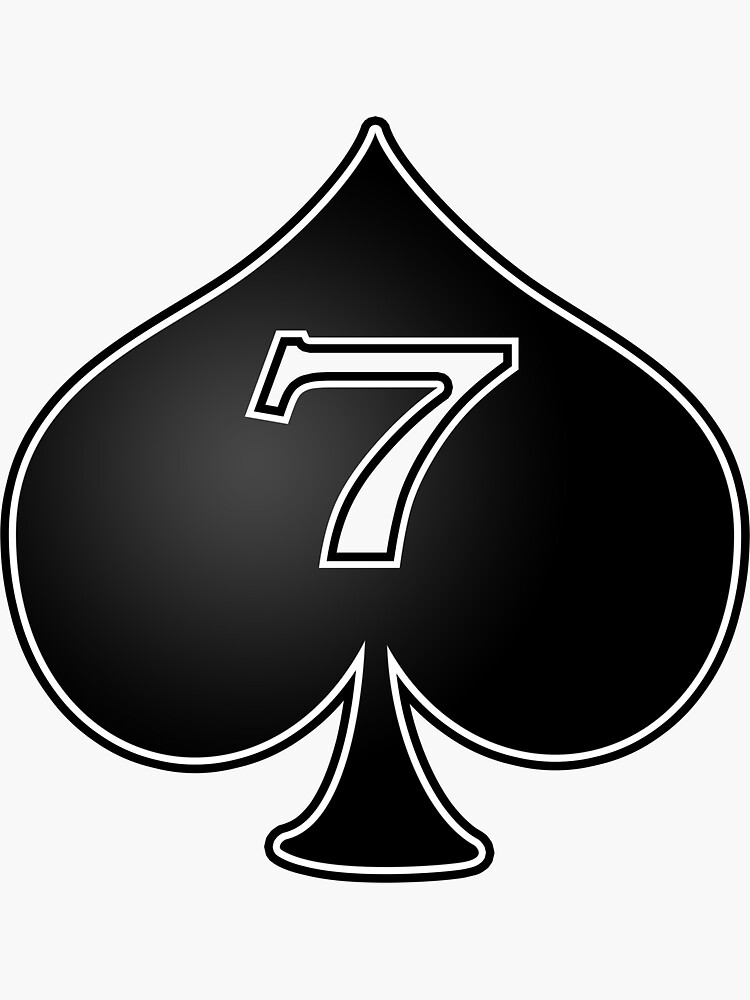 "Spade 7 - Is 7 your lucky number?" Sticker by MichaelTreu | Redbubble