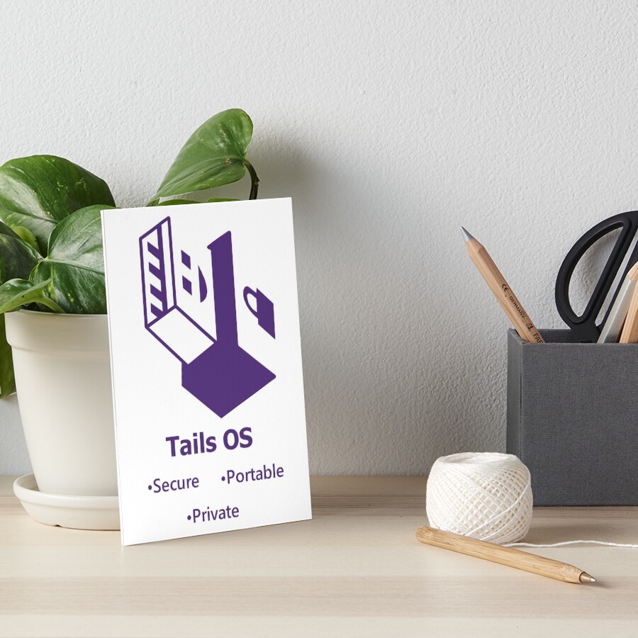 "Tails OS Logo - Secure, Portable, Private" Art Board Print by kazilii ...