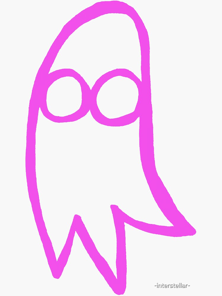 "Pink Opaque Ghost I Saw The TV Glow" Sticker for Sale by -interstellar ...