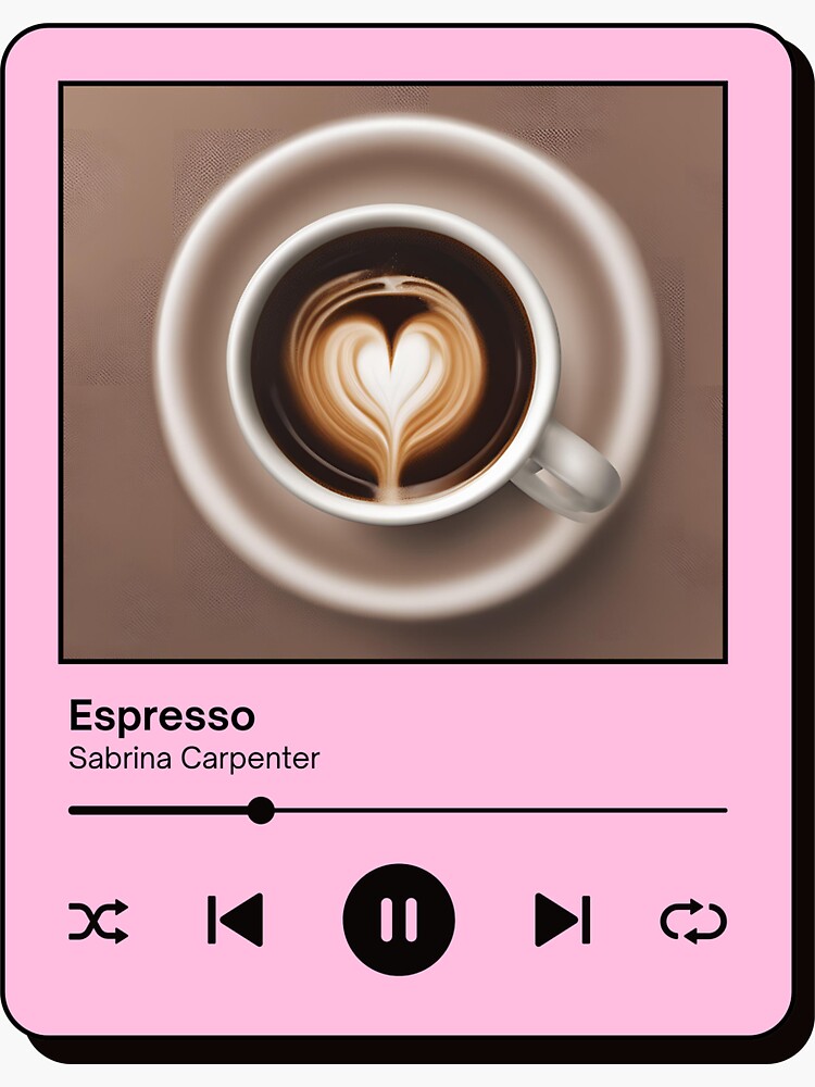 "Sabrina Carpenter Espresso Spotify Music Player" Sticker for Sale by ...
